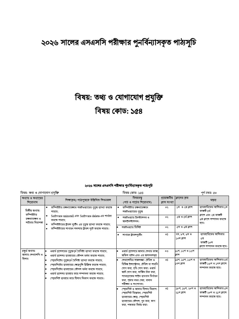 Ict - SSC - 2026 | PDF
