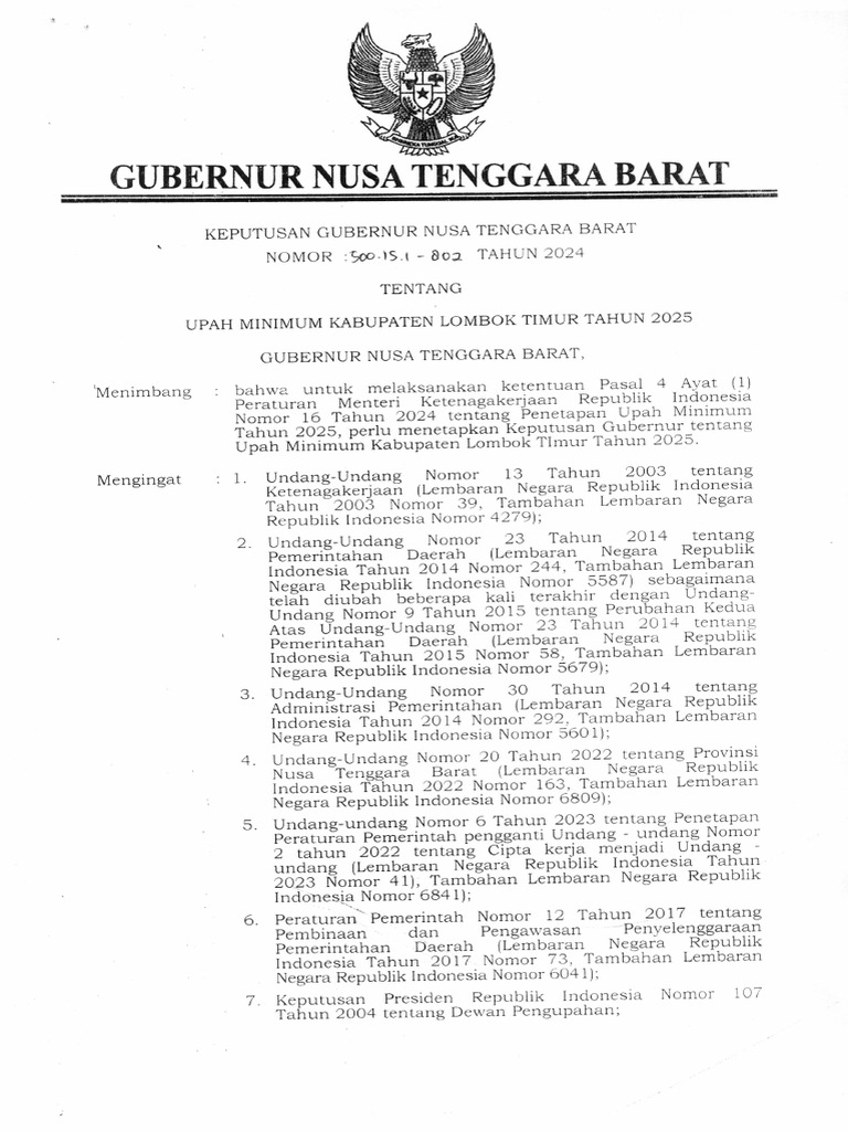 SK UMK Lombok Timur 2025 | PDF