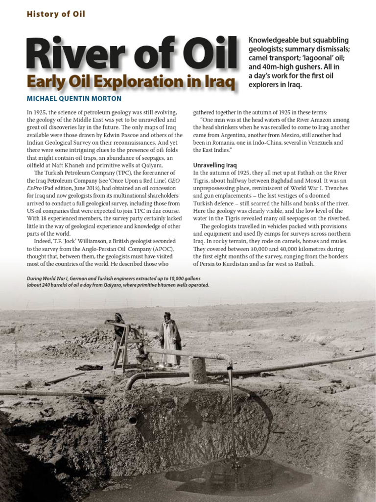 River of Oil Early Oil Exploration in Iraq | PDF | Petroleum | Hydrocarbons