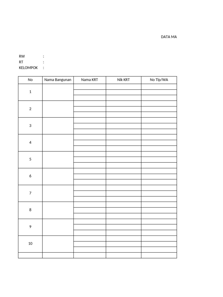 Catatan Manual Kader Dawis | PDF