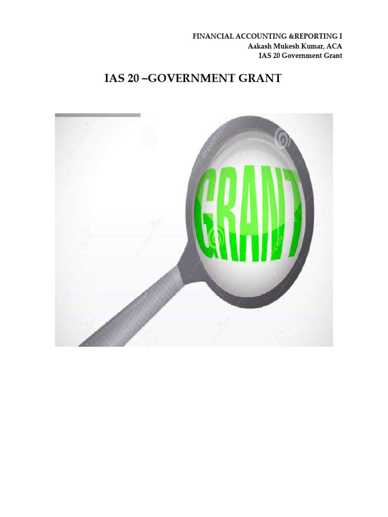IAS-20 Government Grant Chapter | PDF | Expense | International Financial Reporting Standards