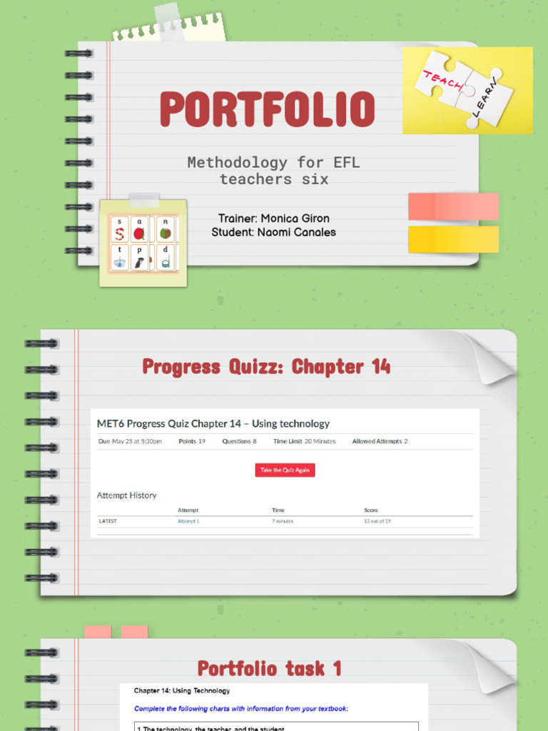 EFL Teaching Portfolio Guide | PDF