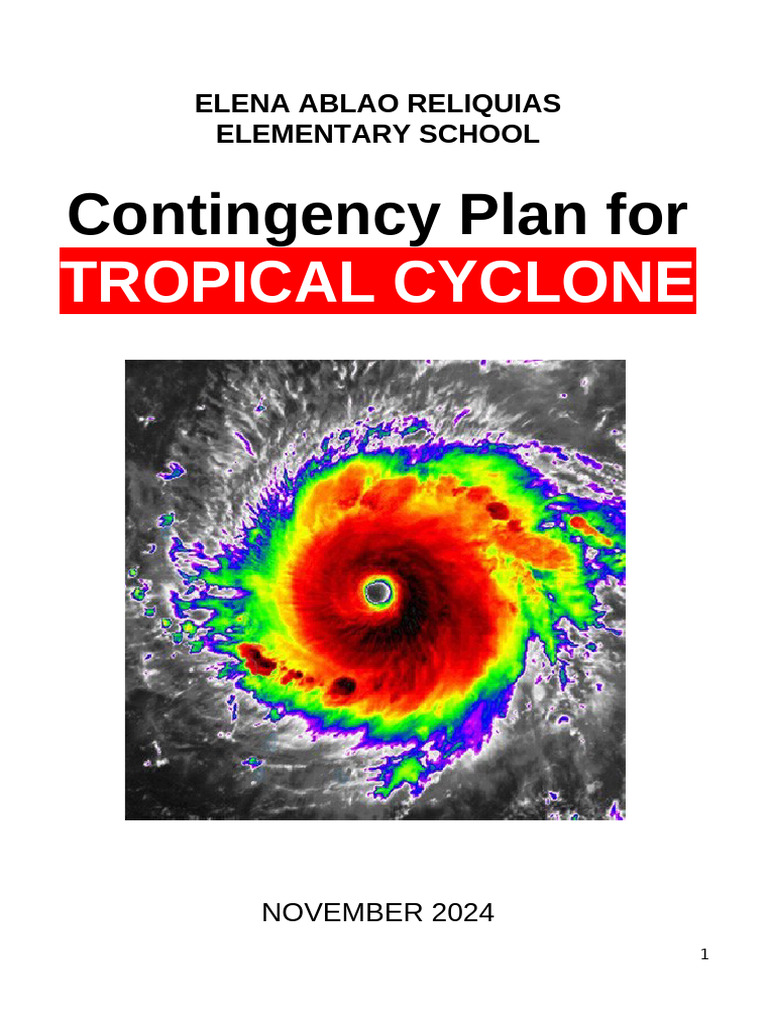 Contingency Plan Tropical Cyclone | PDF | Tropical Cyclones | Cyclone