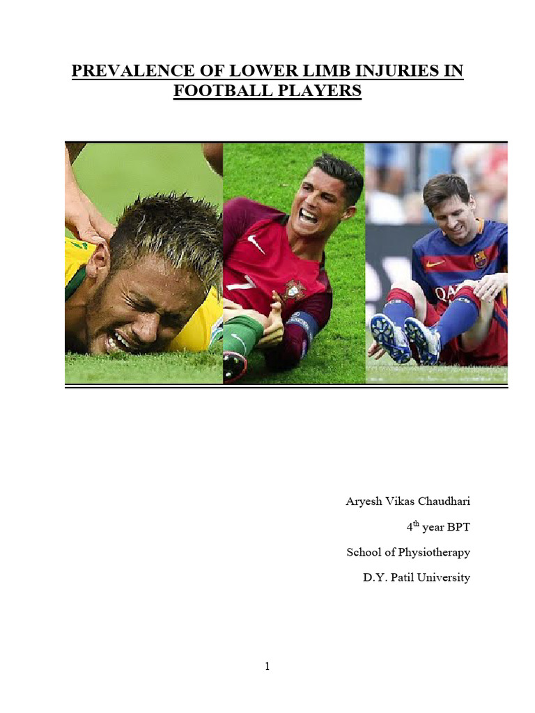Incidence of Lower Limb Injuries in Male Football Players | PDF | Body ...