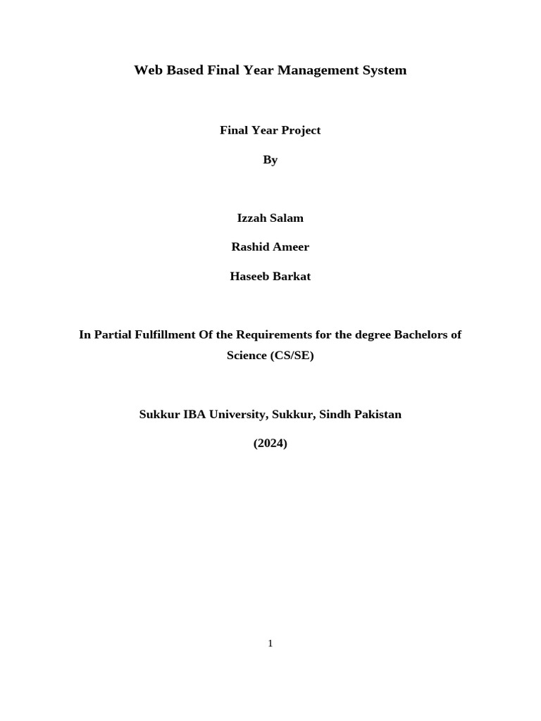 Web Based FYP (Final Report) | PDF | Usability | System