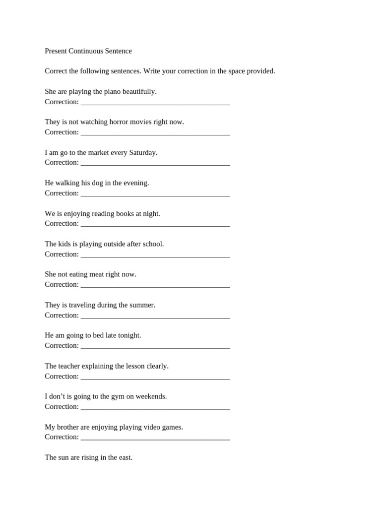 Present Continous | PDF