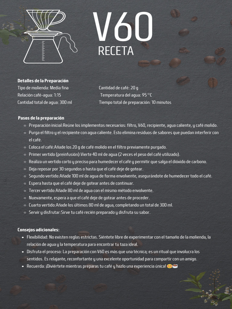 Recetas V60 | PDF