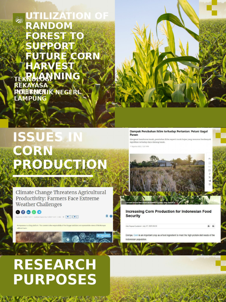 Utilization of Random Forest To Support Future Corn Harvest Planning ...