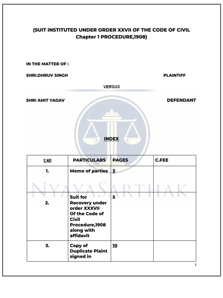 Suit Under CPC | PDF | Lawsuit | Cheque