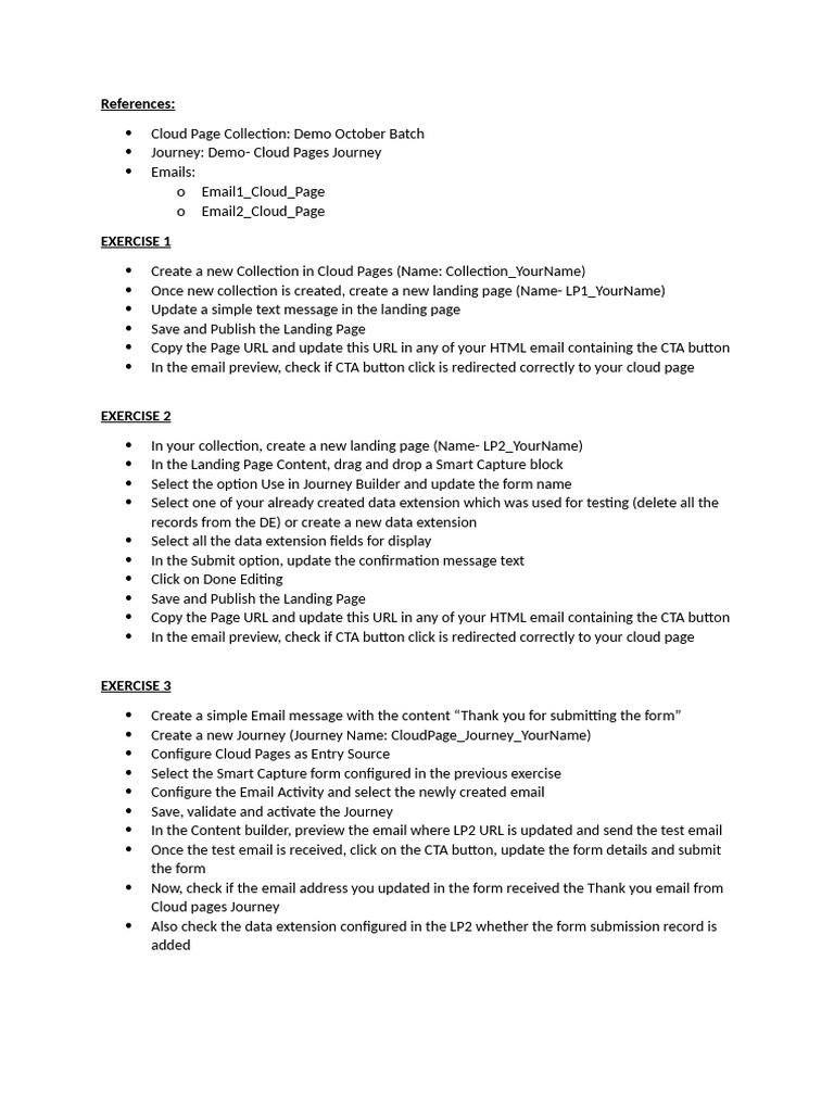 SFMC Assignment-8 (Cloud Pages) | PDF