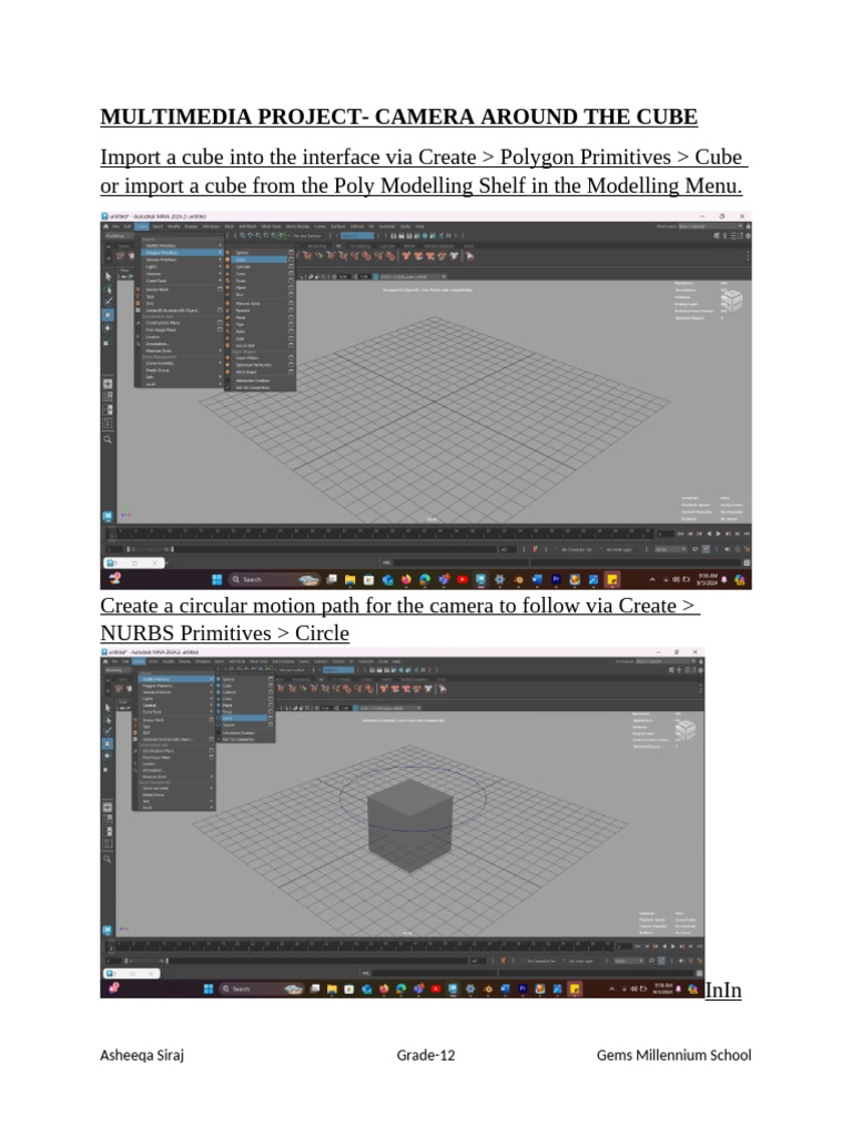 Camera Rotating Around the Cube | PDF