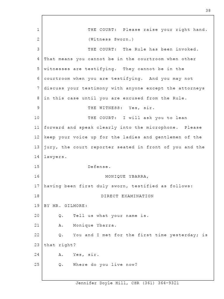 Justice For David Strickland - Testimony by Monique Ybarra | PDF ...