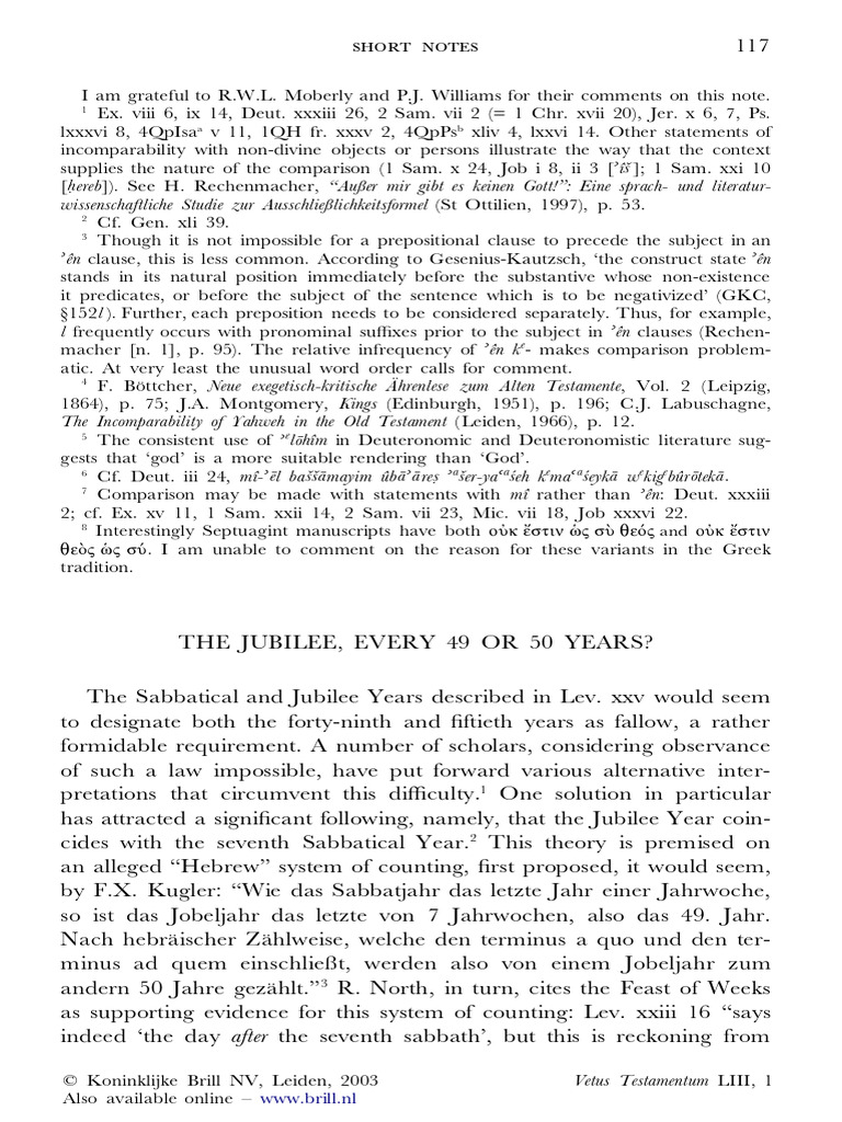 The Jubilee Every 49 or 50 Years | PDF | Hebrew Bible | Hebrew Words And Phrases