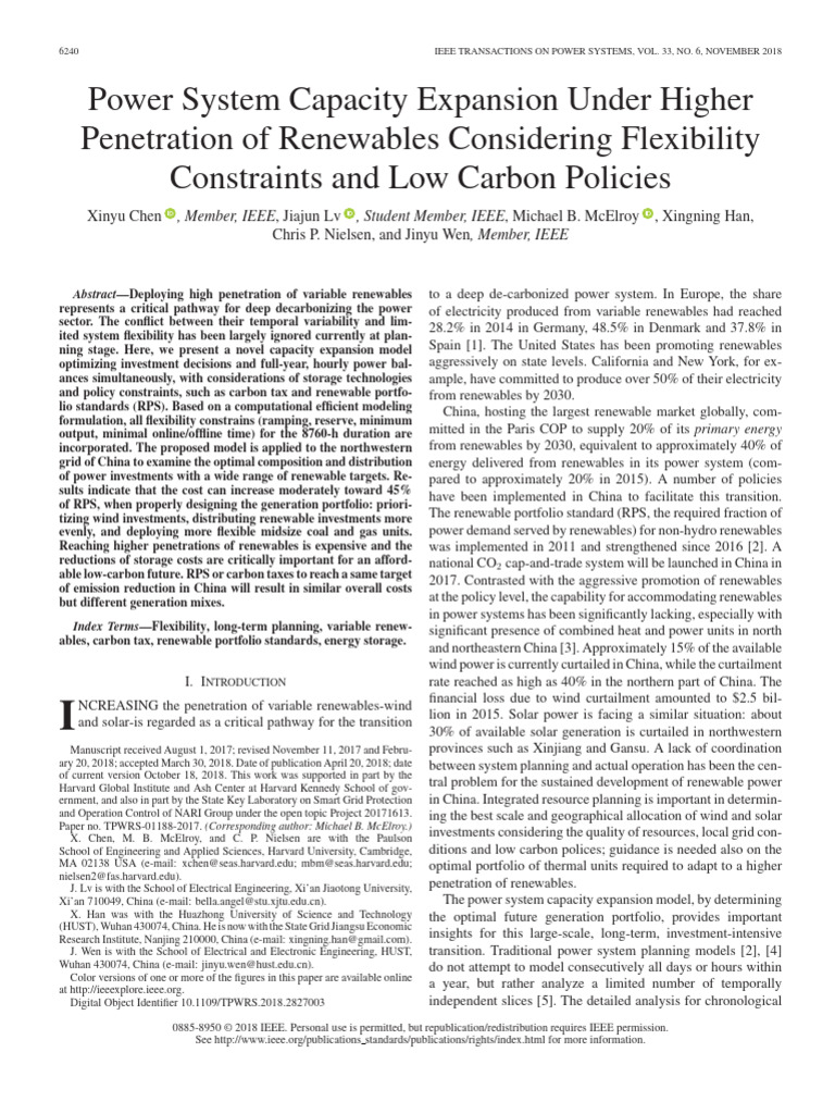 Power System Capacity Expansion Under Higher Penetration Of Renewables Considering Flexibility