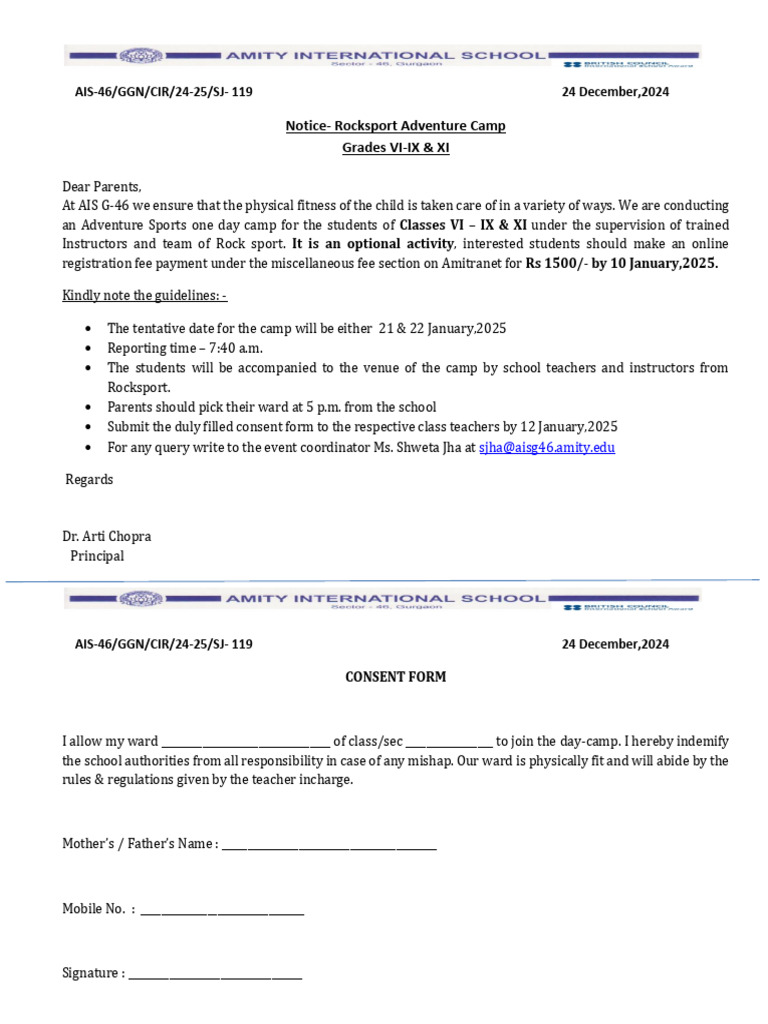 CIR - 119 Rocksport Adventure Camp | PDF