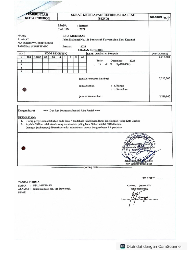 SKRD bulan Januari 2024 | PDF