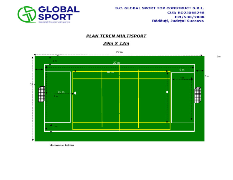 Plan Teren Multisport 33x18.5 | PDF