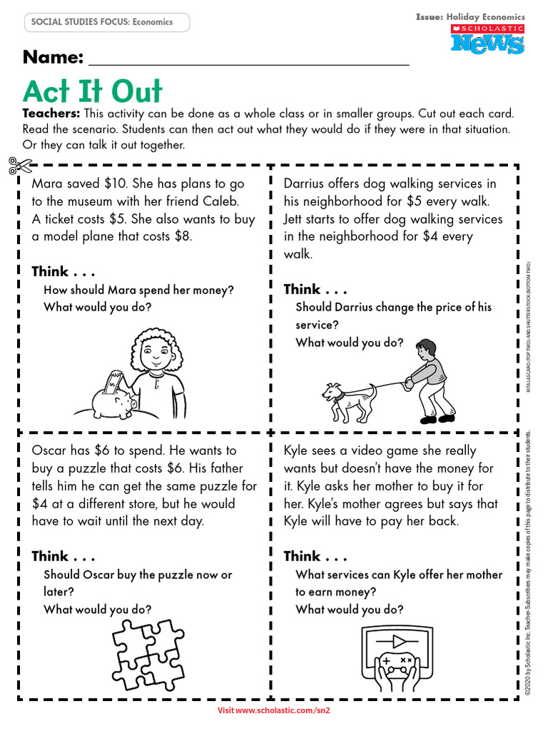 Holiday Economics Classroom Activity | PDF