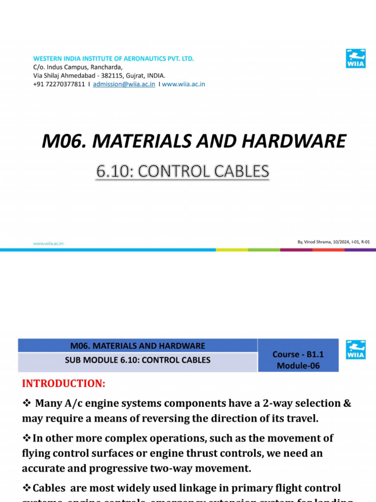 m.6.10 Control Cables | PDF