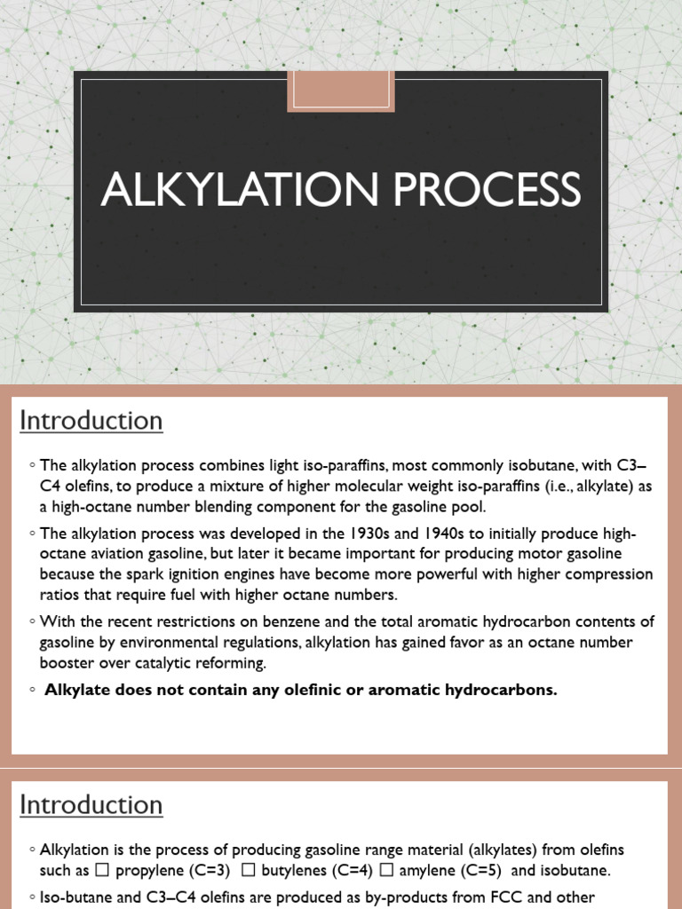 12- Alkylation Process | PDF | Gasoline | Chemistry