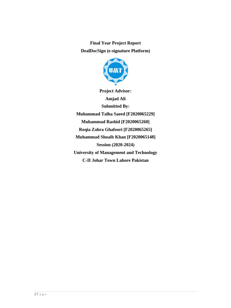 Fyp Documentation Dealdocsign | PDF | Computer Security | Security