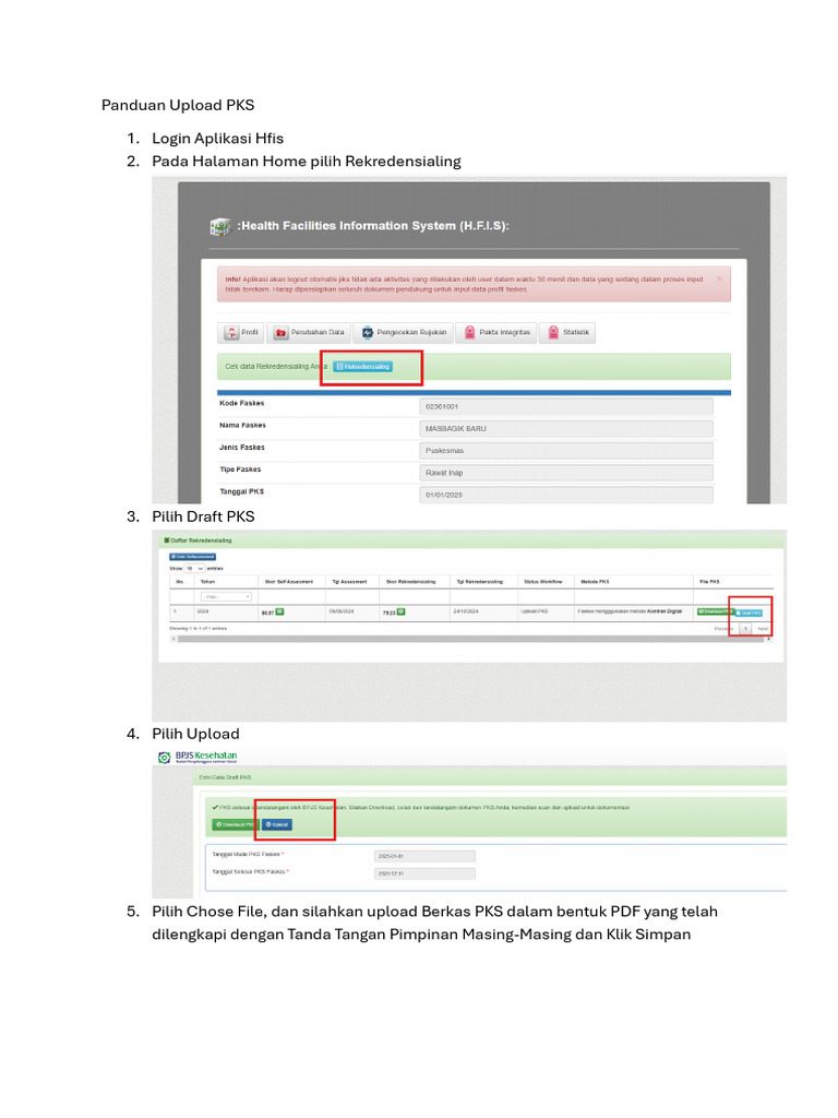Panduan Upload PKS | PDF