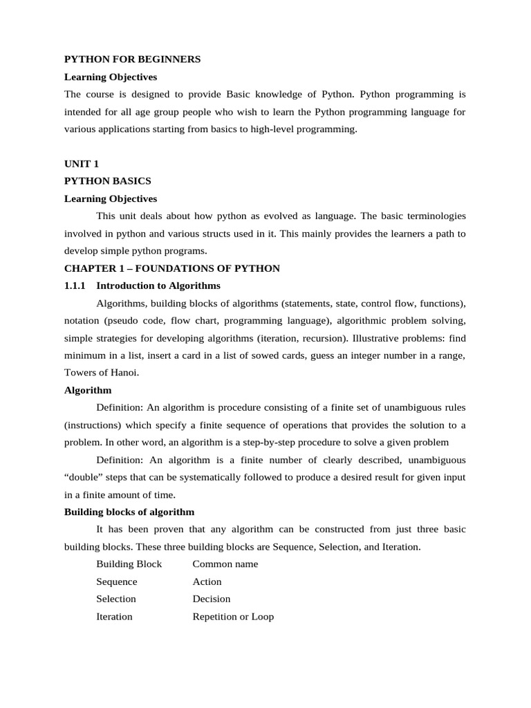 PYTHON BREAKDOWN | PDF | Algorithms | Control Flow PYTHON BREAKDOWN | PDF | Algorithms | Control Flow