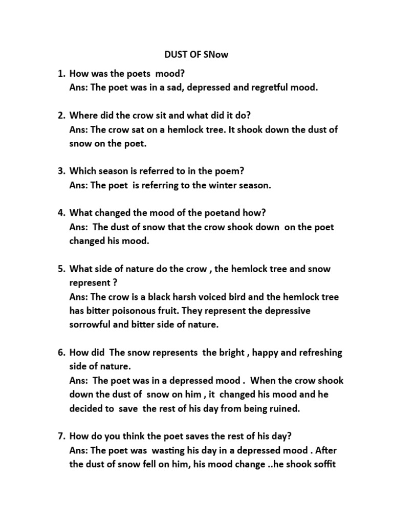 dust of snow, fire and ice | PDF