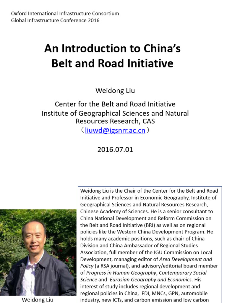 Oxford An Introduction To China's Belt and Road Initiative | PDF | Silk ...