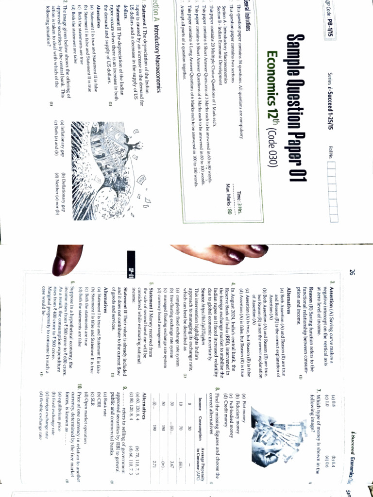 sample paper 01 | PDF | Fiscal Multiplier | Taxes