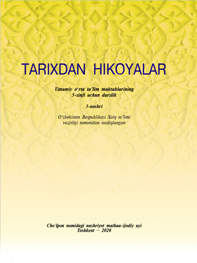 5-Sinf Tarix Darslik Kitob | PDF