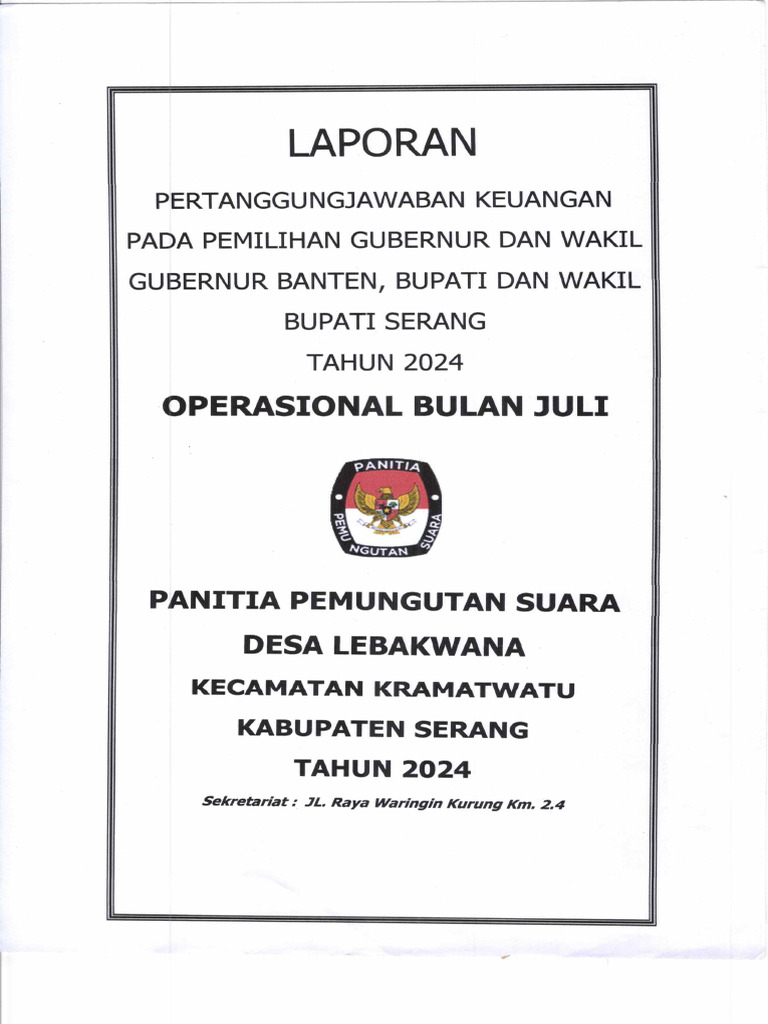 Spj Lebakwana Op Juli 2024 | PDF