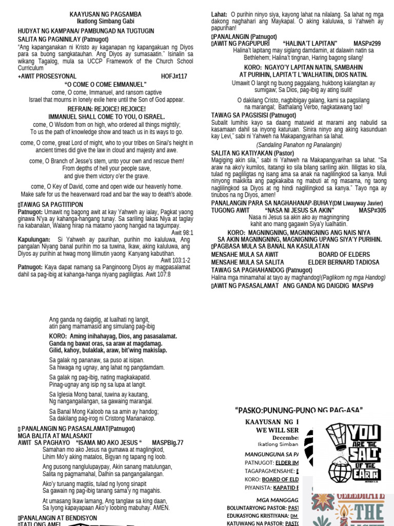 Simbang Gabi 3 BOE | PDF