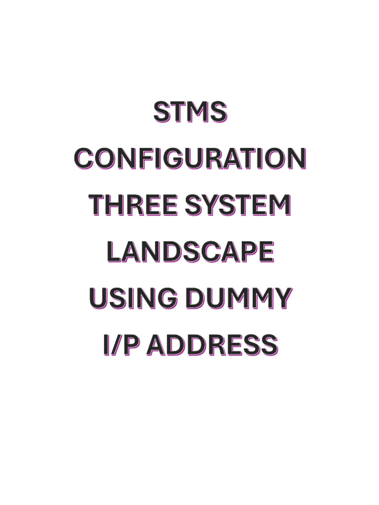 Sap Basis STMS Configuration | PDF