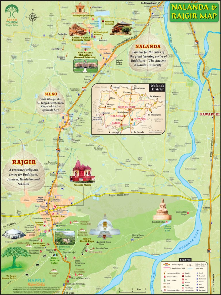 Rajgir - Nalanda Map | PDF