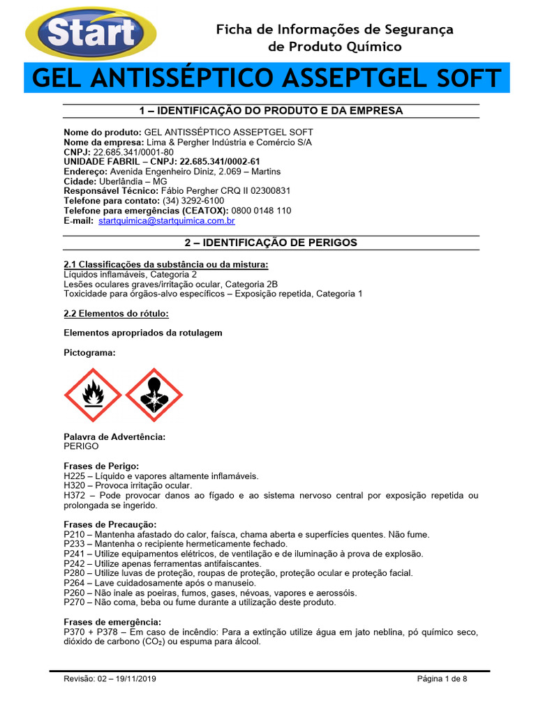 Fispq - Asseptgel Gel Antisseptico Soft | PDF | Embalagem e rotulagem ...