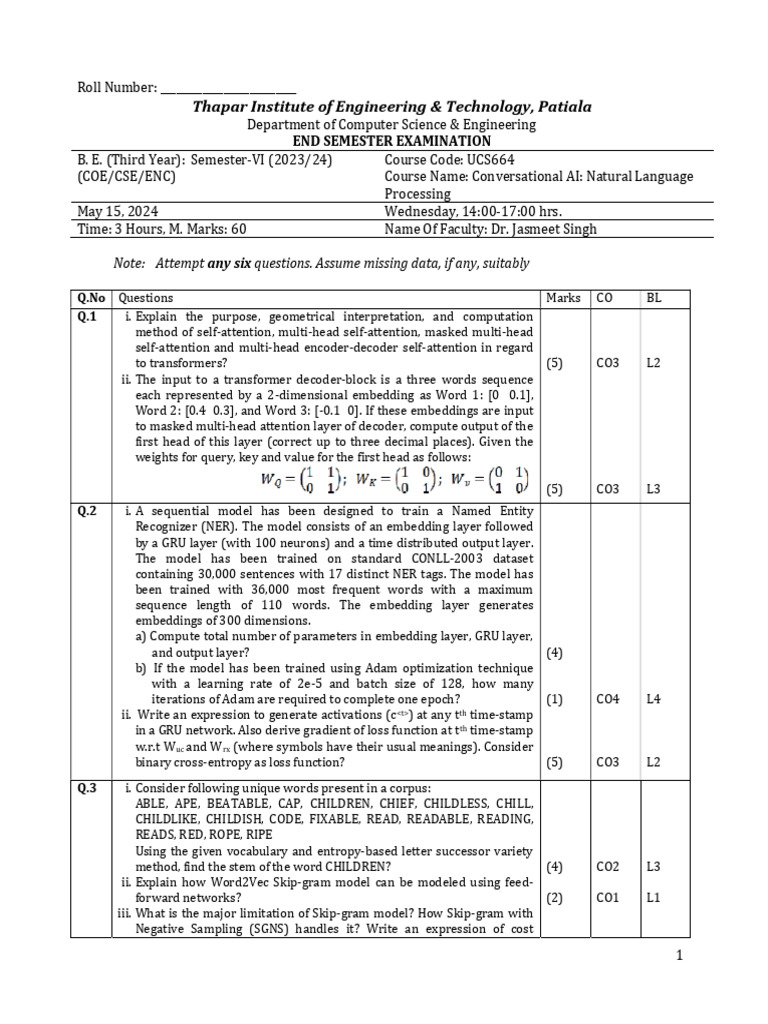 UCS664_EST_23 | PDF | Cognitive Science | Algorithms