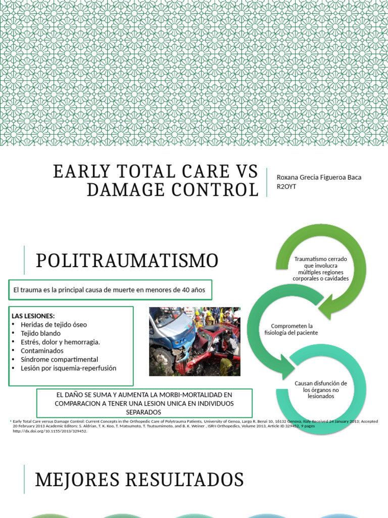 Comparativa: Early Total Care vs Damage Control | PDF | Traumatologia ...