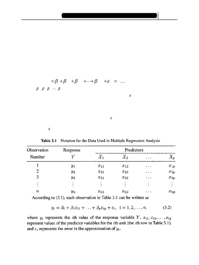 Chapter 3 Multivariate Linear Regression | PDF | Linear Regression | Regression Analysis