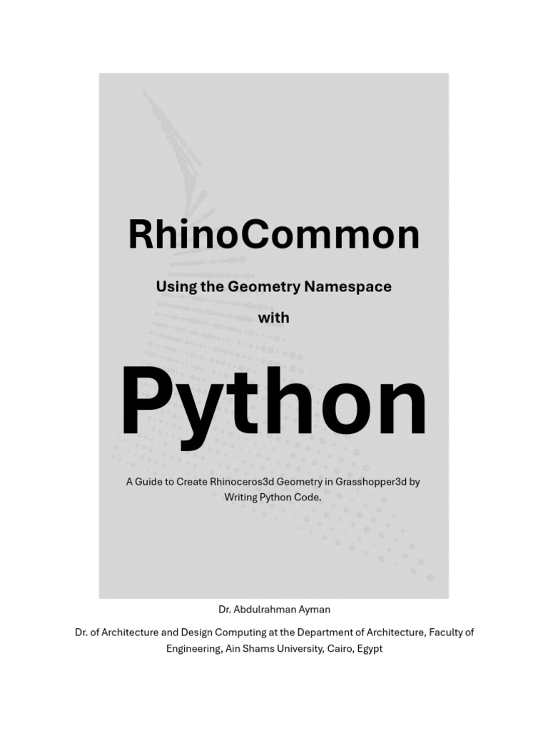 RhinoCommon Using the Geometry Namespace with Python v.1.02 | PDF | Data Type | Variable ...
