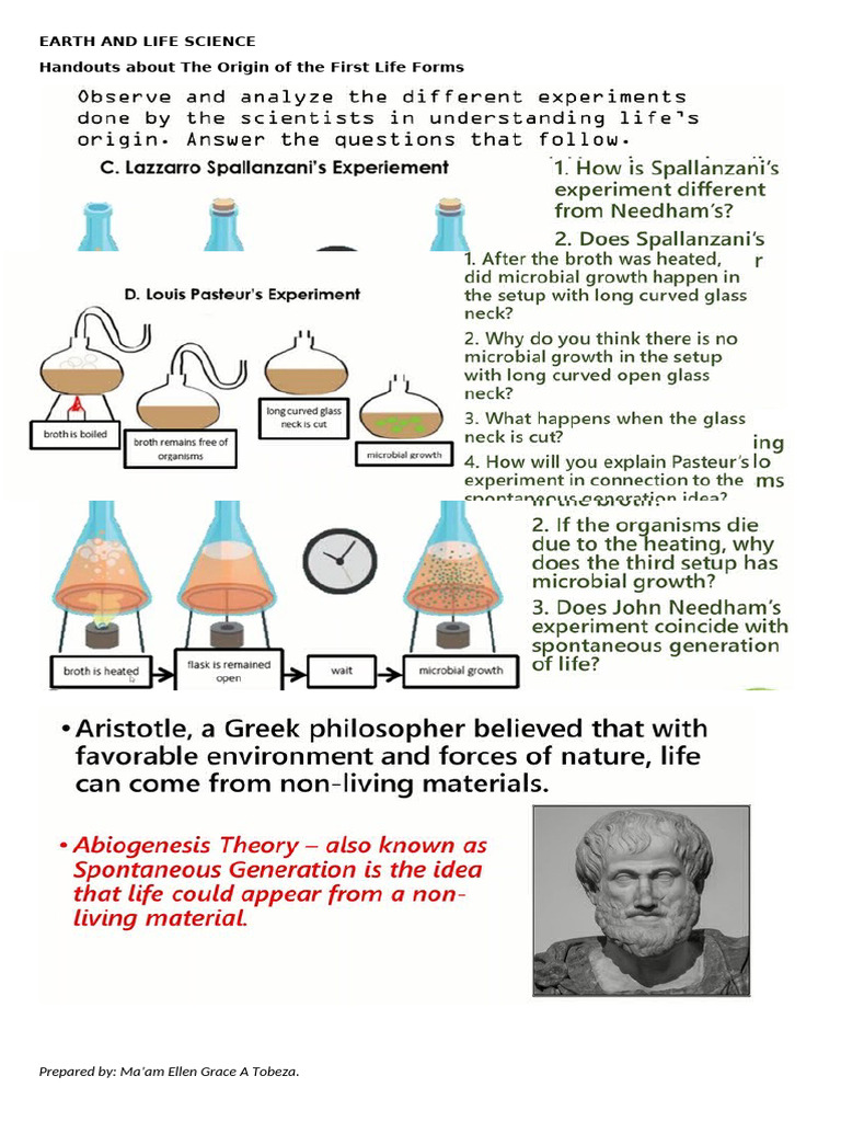 Handouts Classic Experiments On The Evolution of Life | PDF