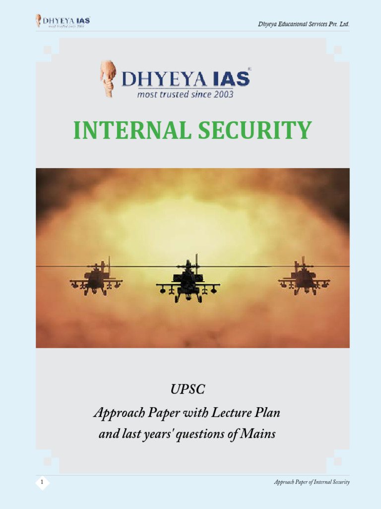 UPSC Internal Security Approach Paper | PDF | Insurgency | Organized Crime