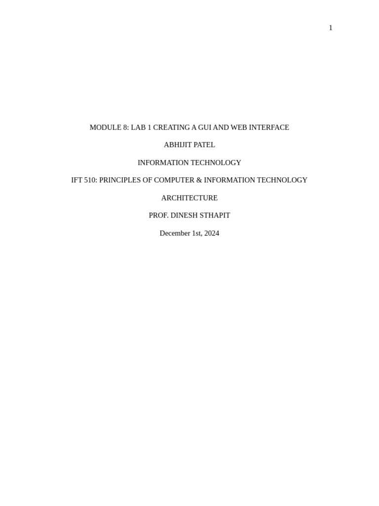 1233696921_Patel_M8L1 | PDF | Operating System | Graphical User Interfaces