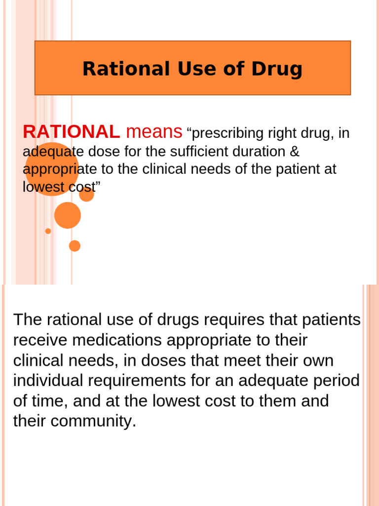 Promoting Rational Drug Use Strategies | PDF | Prescription Drugs ...