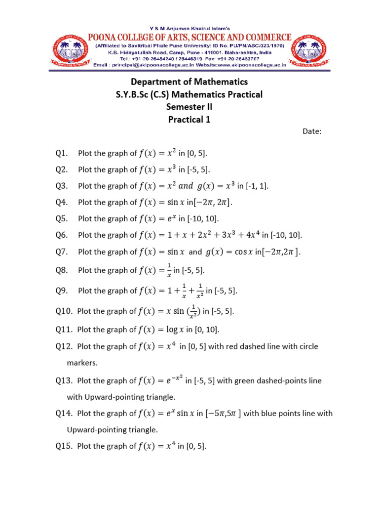 Practical 1-Sem II | PDF