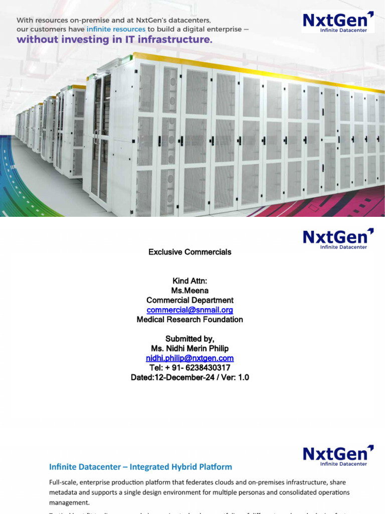 NxtGen Exclusive Commercial Terms | PDF