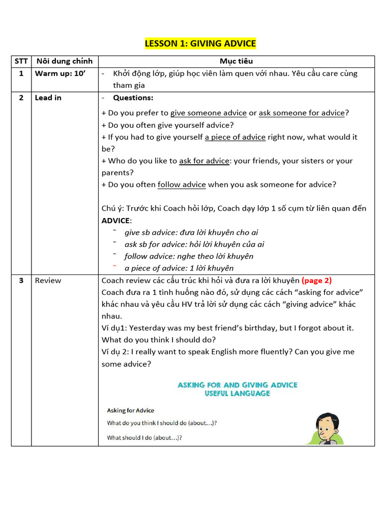 Coach Com2 Lesson Plans 2019 | PDF