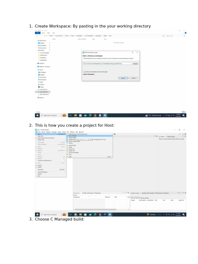 Guide to use STM IDE | PDF