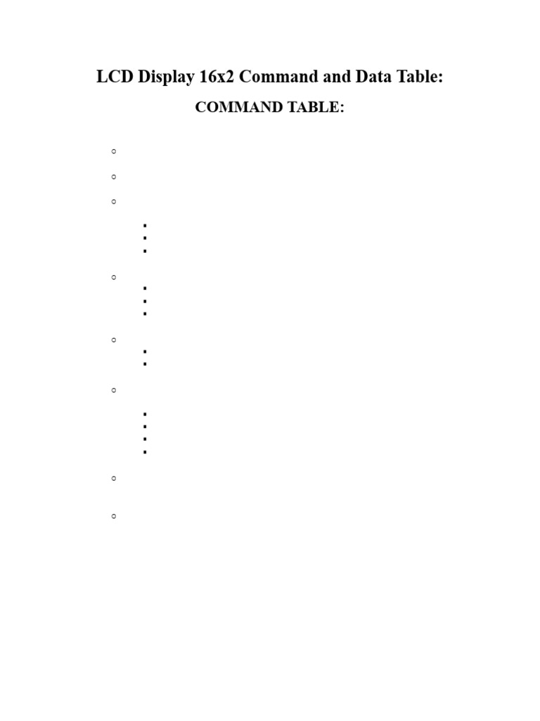 LCD 16x2 Command & Data Guide | PDF | Cursor (User Interface) | Dynamic Random Access Memory