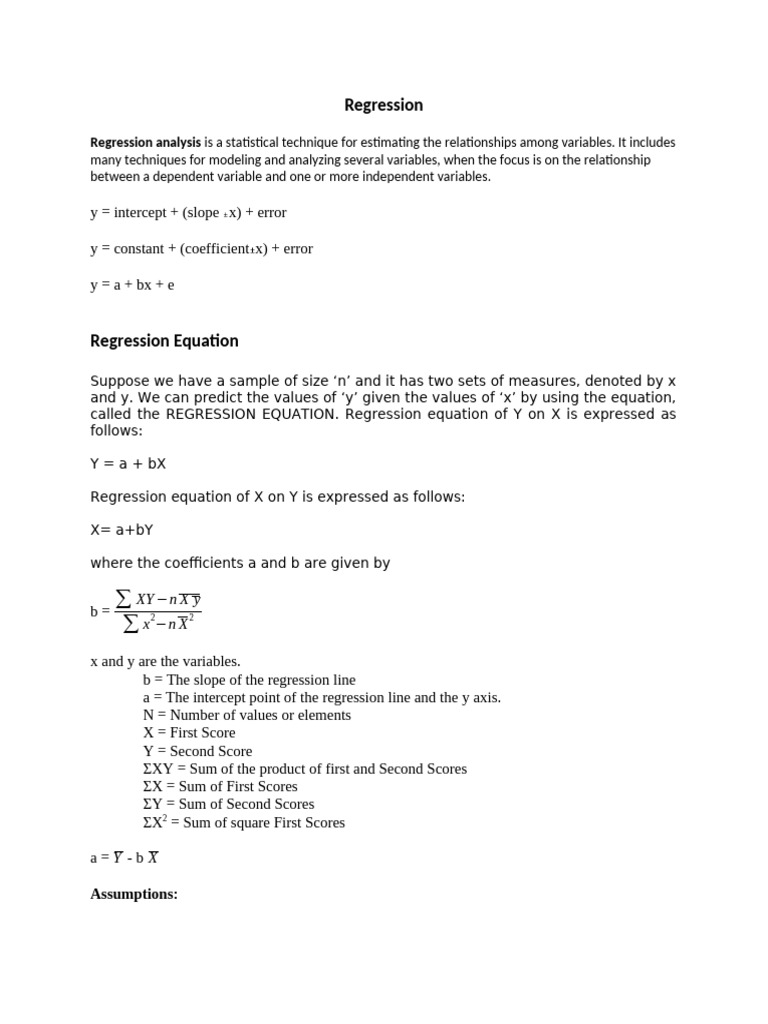 Understanding Regression Analysis Basics | PDF